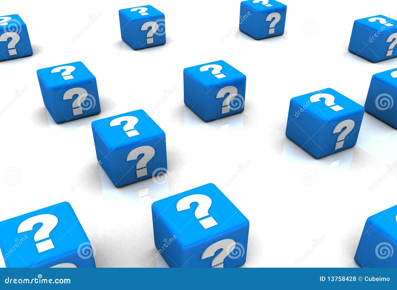 Cubes With Question Marks Stock Photography | CartoonDealer.com #13758428