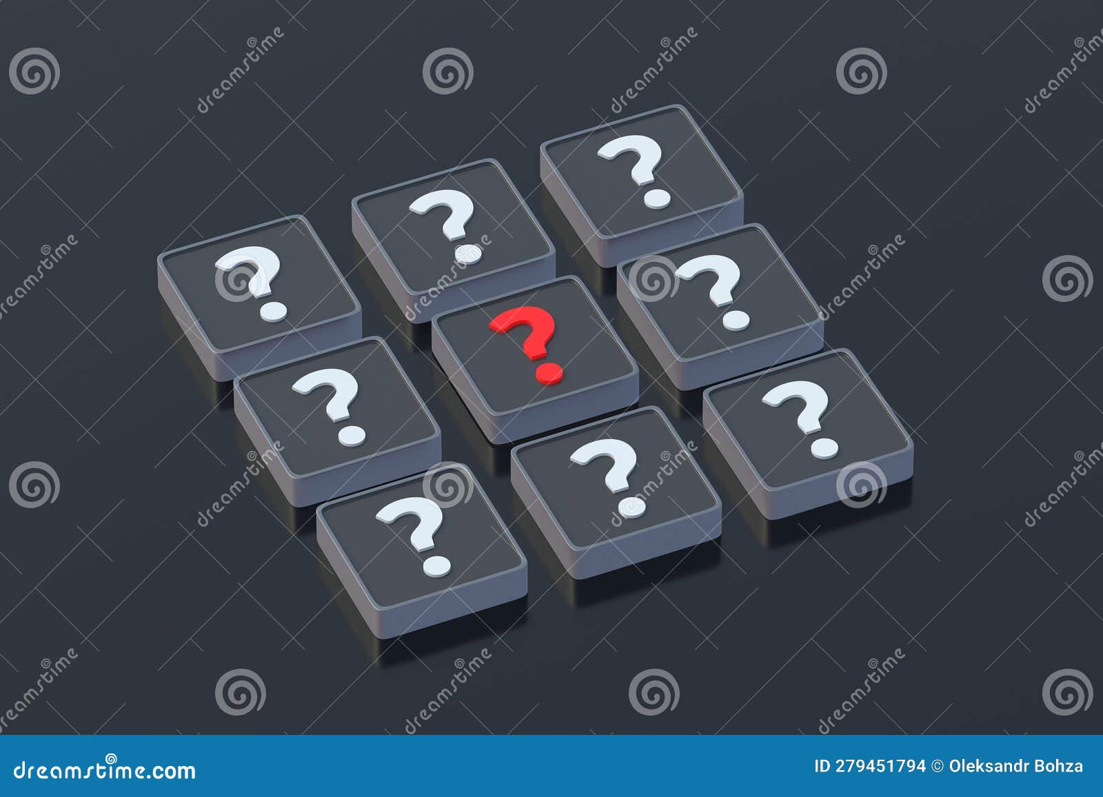 Cubes with Question Symbols. Correct Answer. Incorrect Question. Faq ...