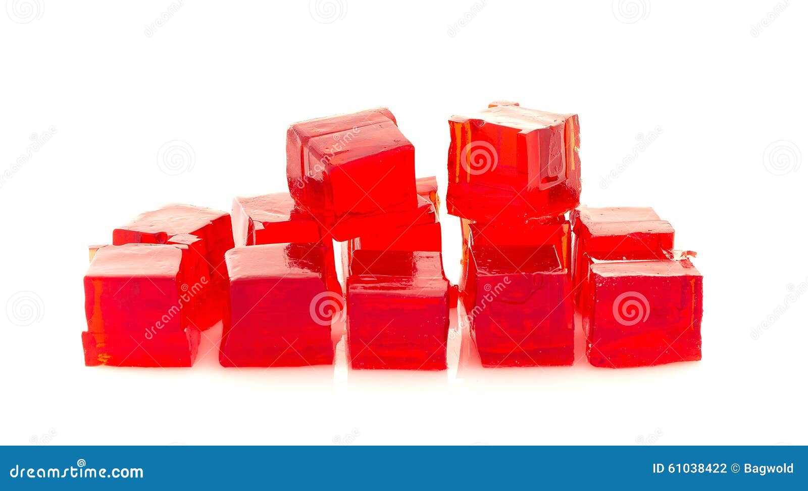 Cubes Of Jelly On A Black Reflective Background Royalty-Free Cartoon ...