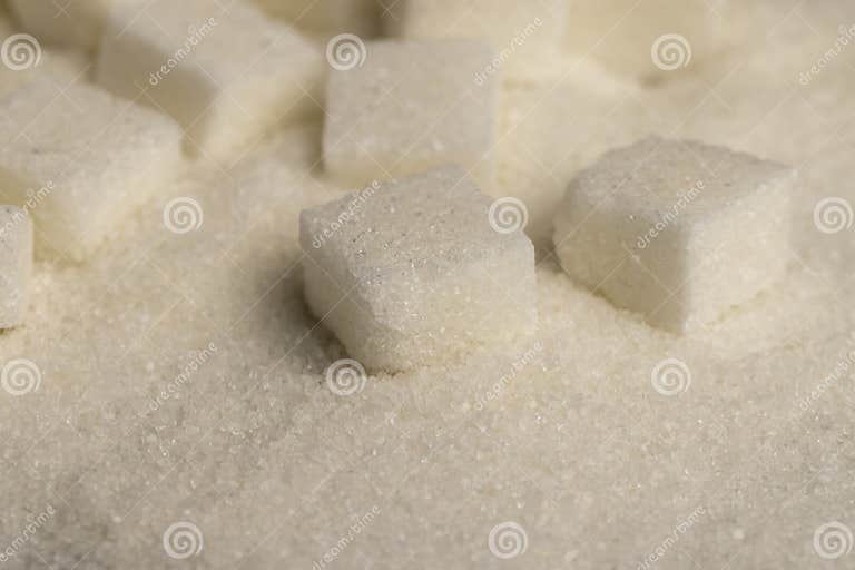 Cubes of Refined Sugar Close-up Stock Photo - Image of beet, granulated ...
