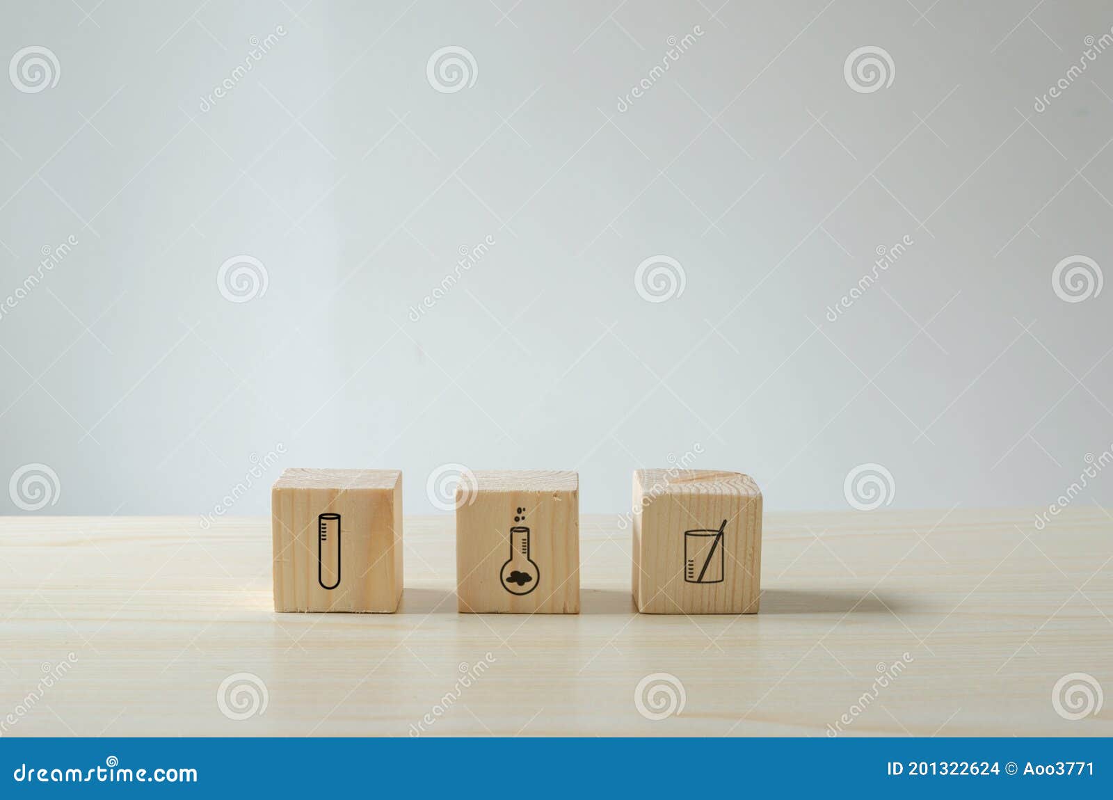 Cubes Research and Science Lab Cups Icons Stock Photo - Image of ...