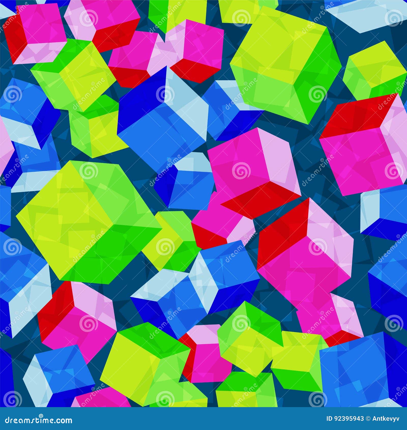 Cubes Rhombus Seamless Pattern Vector Stock Vector - Illustration of ...