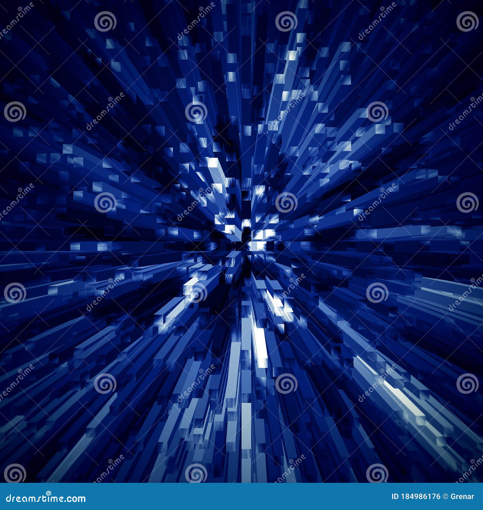 Cubes Running Abstract Bg Blue Sharp Stock Illustration - Illustration ...