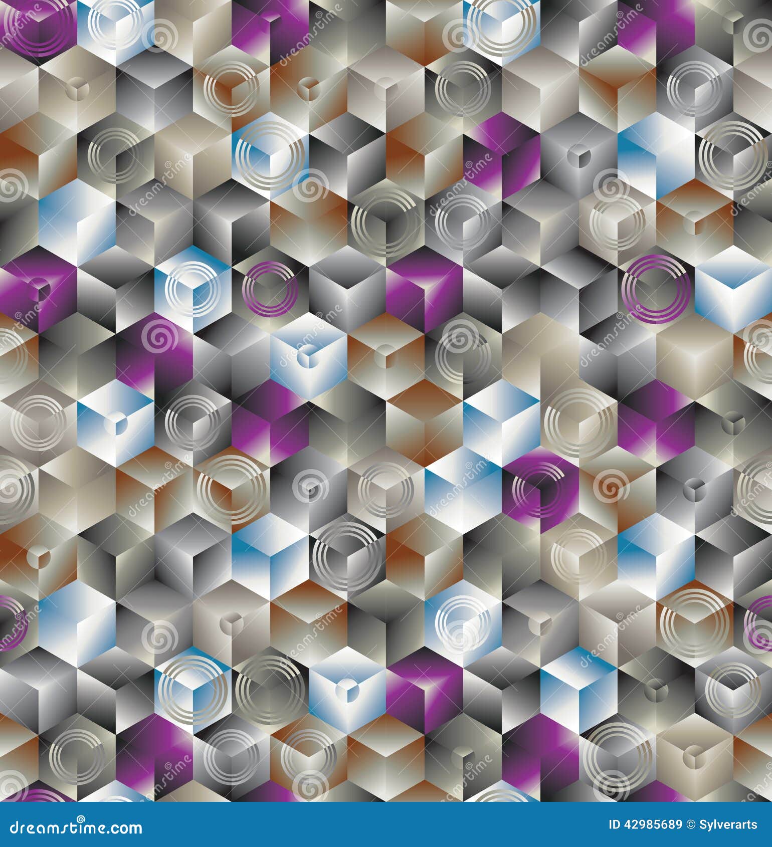 Cubes seamless pattern. stock vector. Illustration of seamless - 42985689