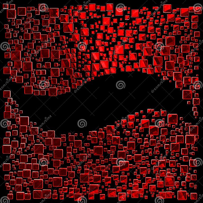 Cubes in the Shape of a Wave Stock Illustration - Illustration of curve ...