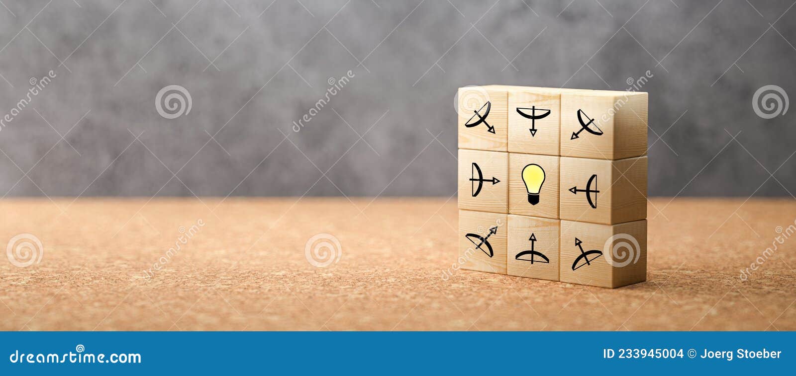 Cubes Showing a Brainstorming Session - 3d Illustration Stock ...