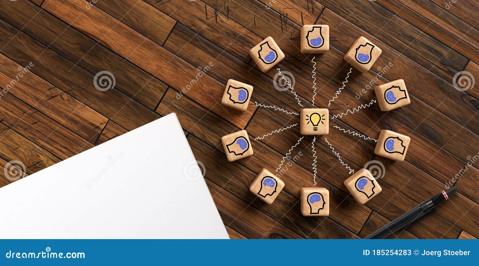 Cubes Showing a Brainstorming Session Stock Image - Image of business ...