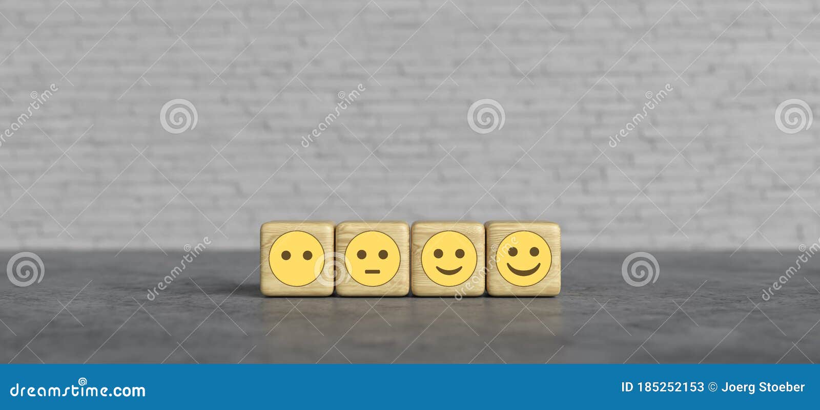 Cubes with Smileys - 3D Rendered Illustration Stock Illustration ...