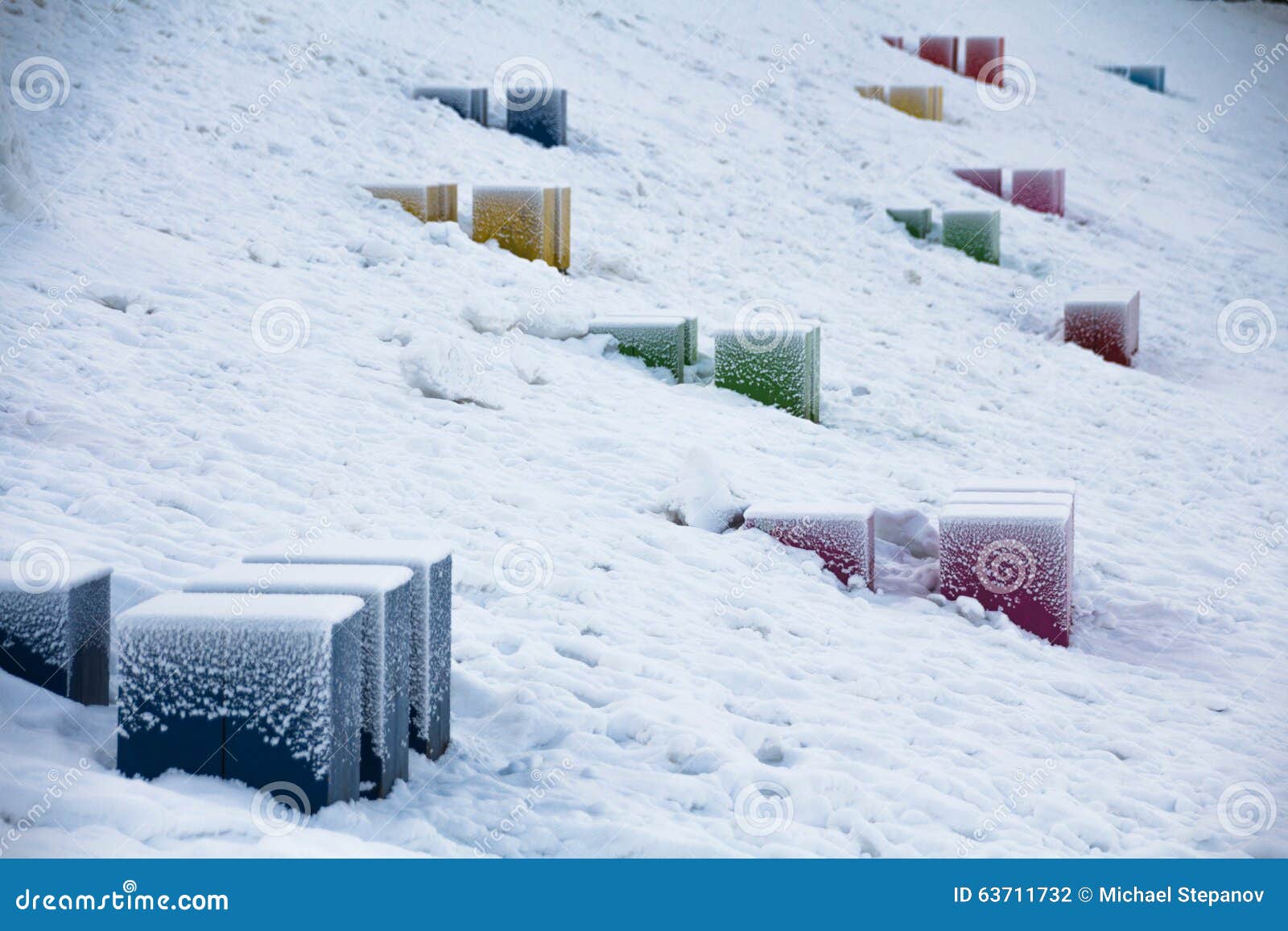 Cubes in snow stock photo. Image of russia, hibernation - 63711732