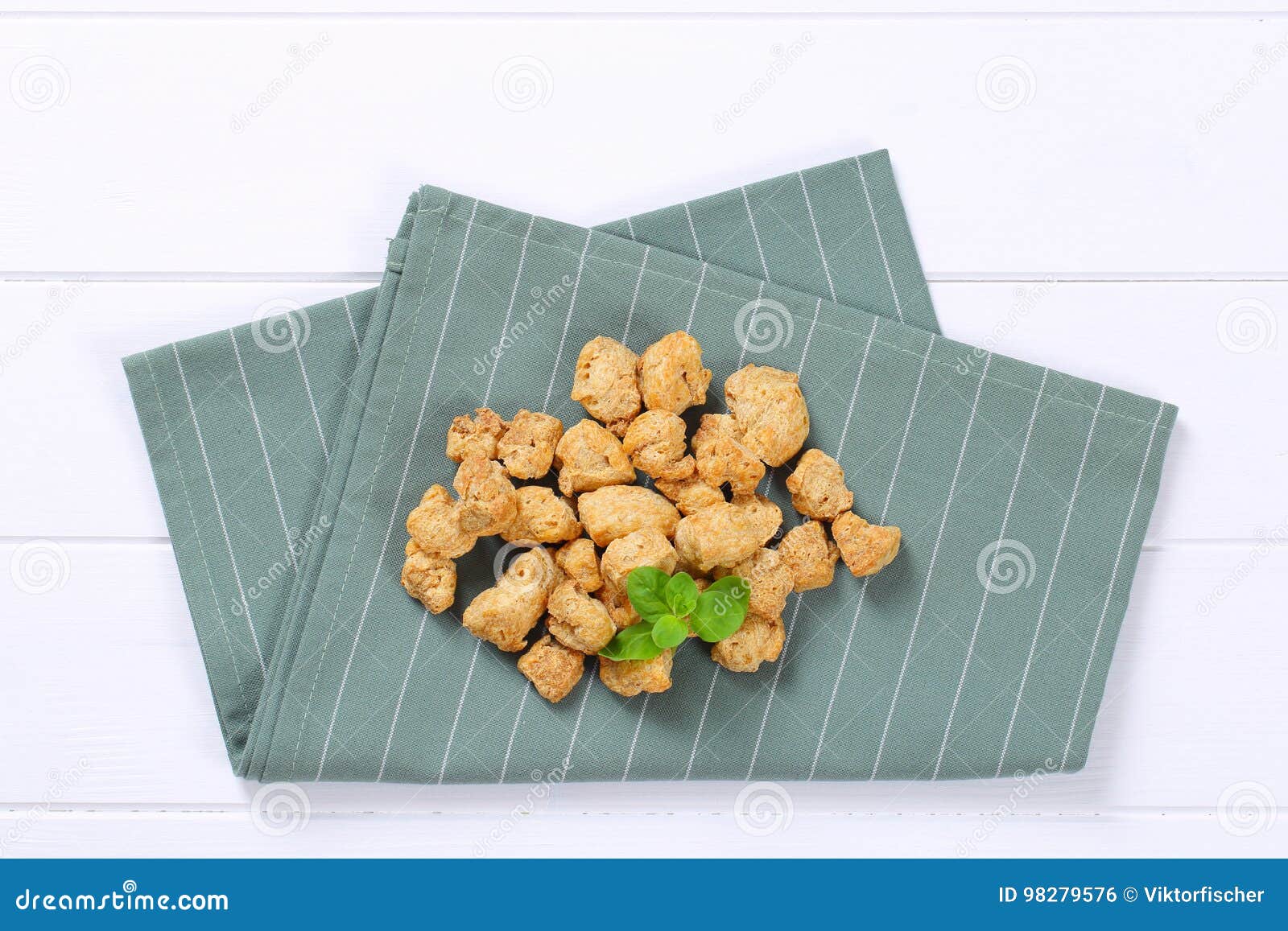 Cubes of soy meat stock photo. Image of soya, brown, folded - 98279576