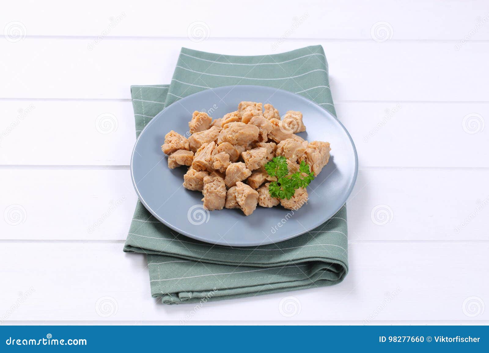 Cubes of soy meat stock photo. Image of portion, cubes - 98277660