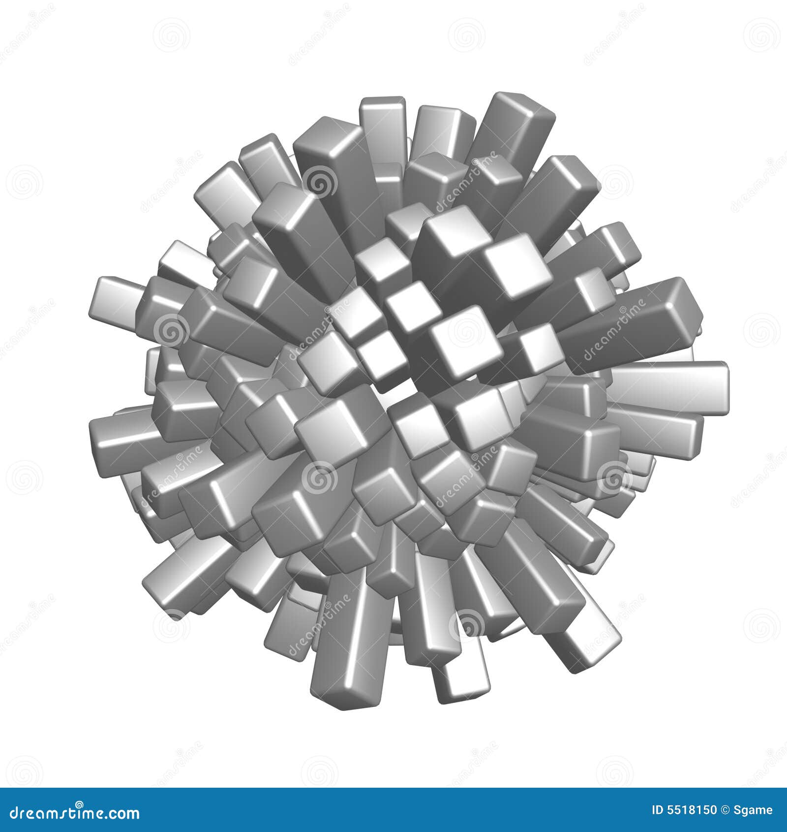 Cubes sphere stock illustration. Illustration of ball - 5518150