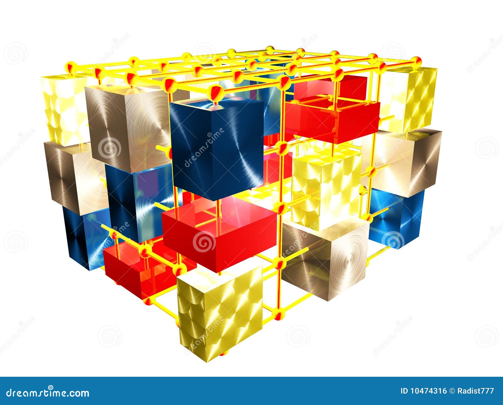 Cubes and spheres stock illustration. Illustration of dimensional ...