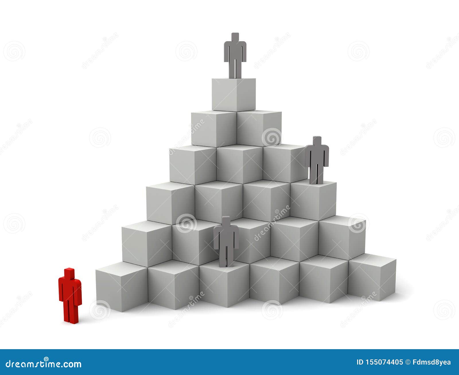 Cubes stacked in stair stock illustration. Illustration of difference ...