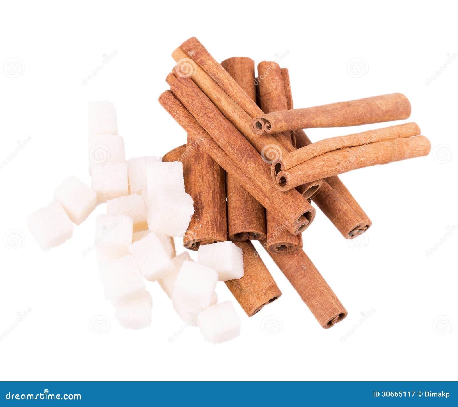 Cubes of Sugar and Cinnamon Stock Image - Image of space, color: 30665117