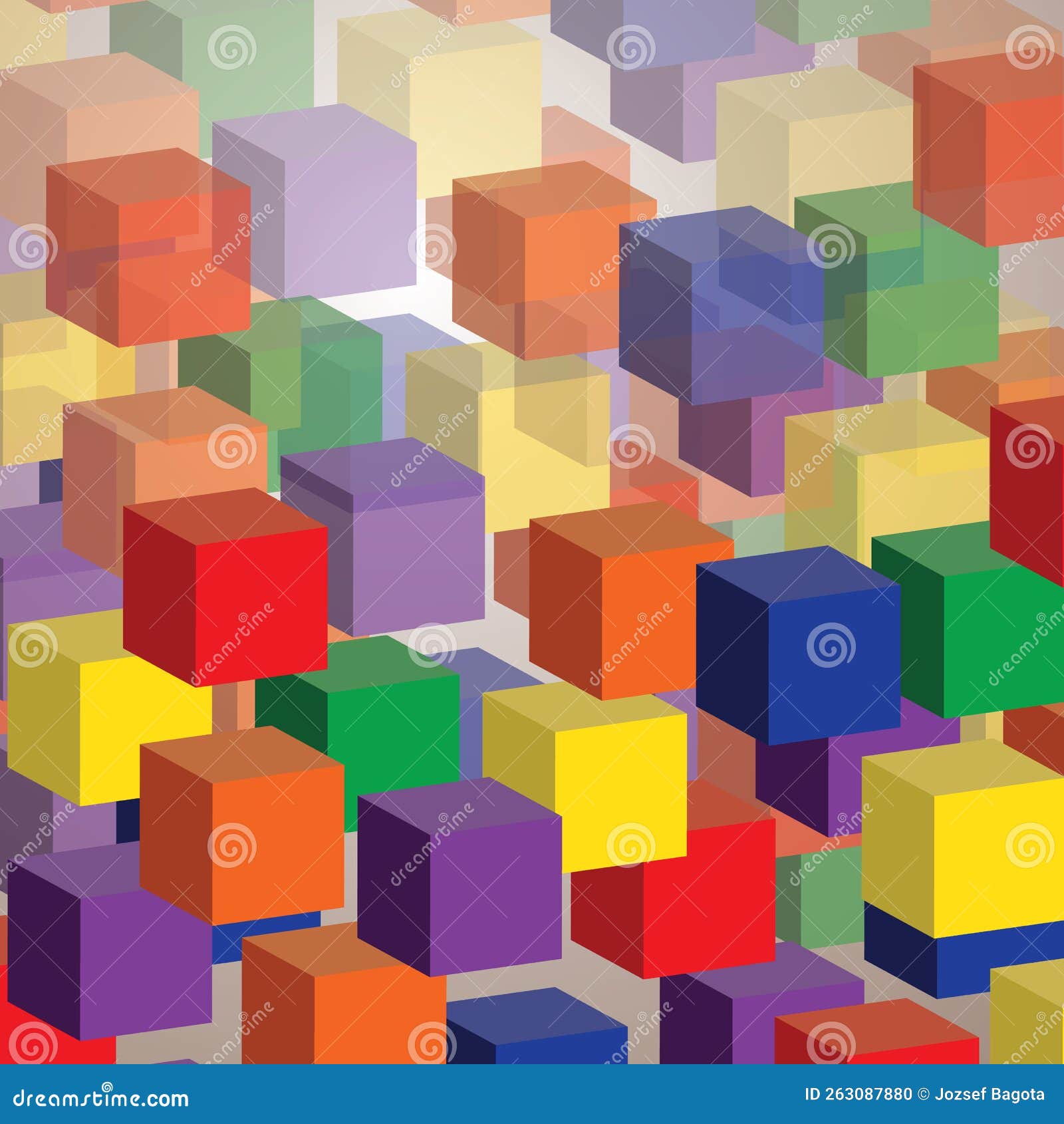 Cubes Template Background stock vector. Illustration of blank - 263087880