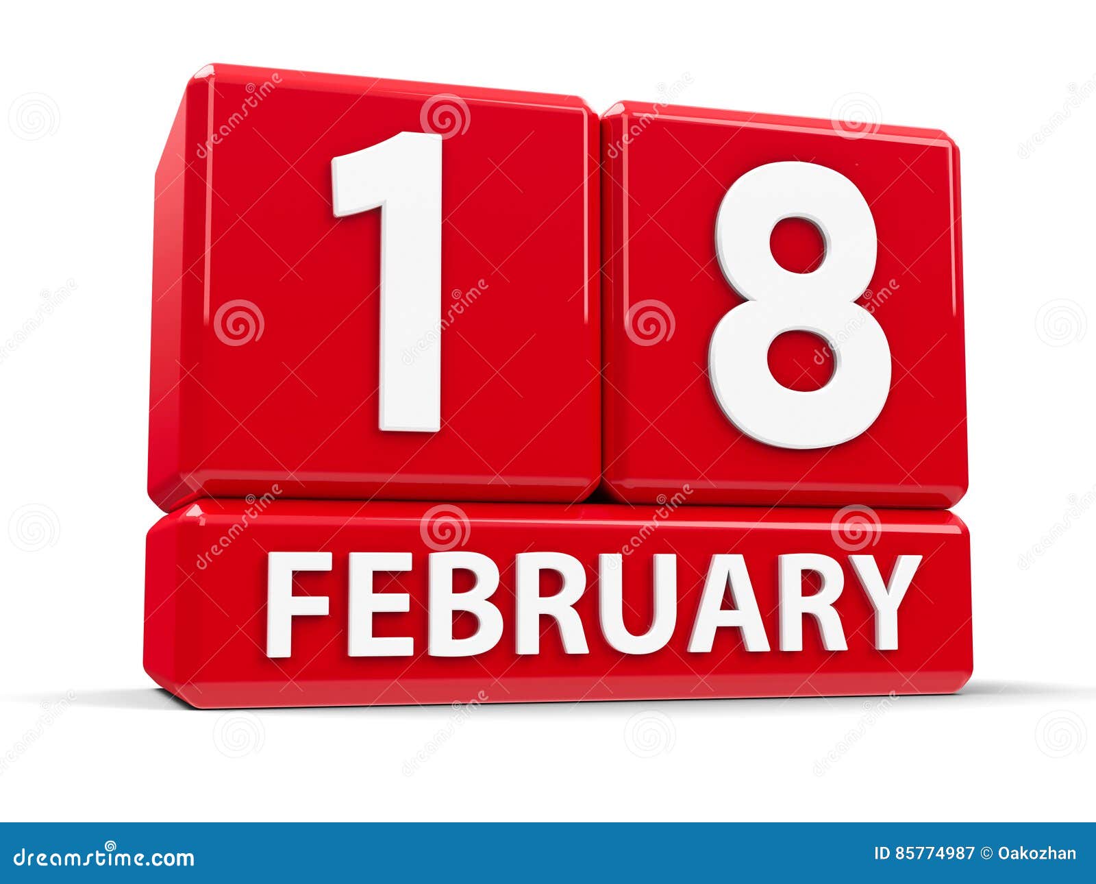 Cubes 18th February stock illustration. Illustration of reflection ...