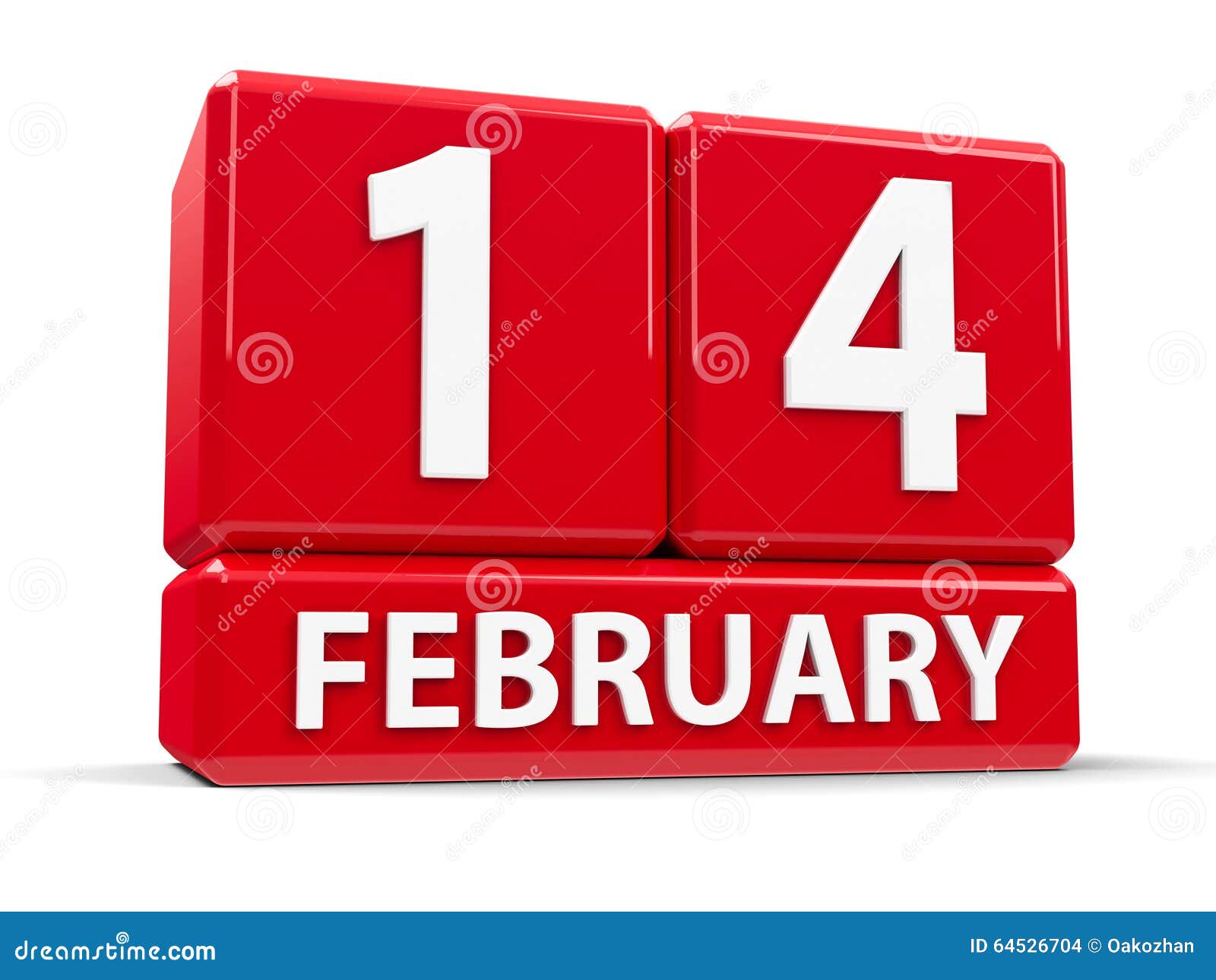 Cubes 14th February stock illustration. Illustration of organiser ...