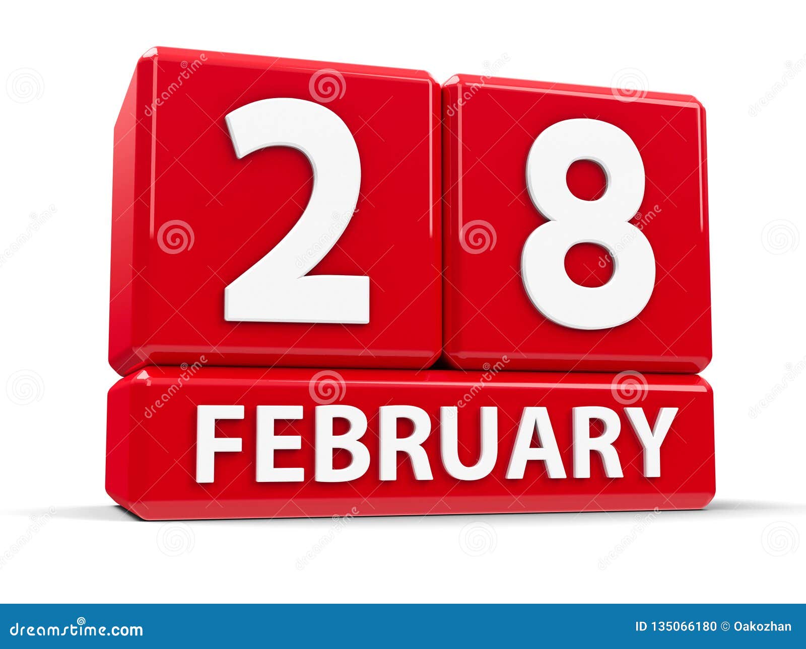 Cubes 28th February stock illustration. Illustration of celebration ...