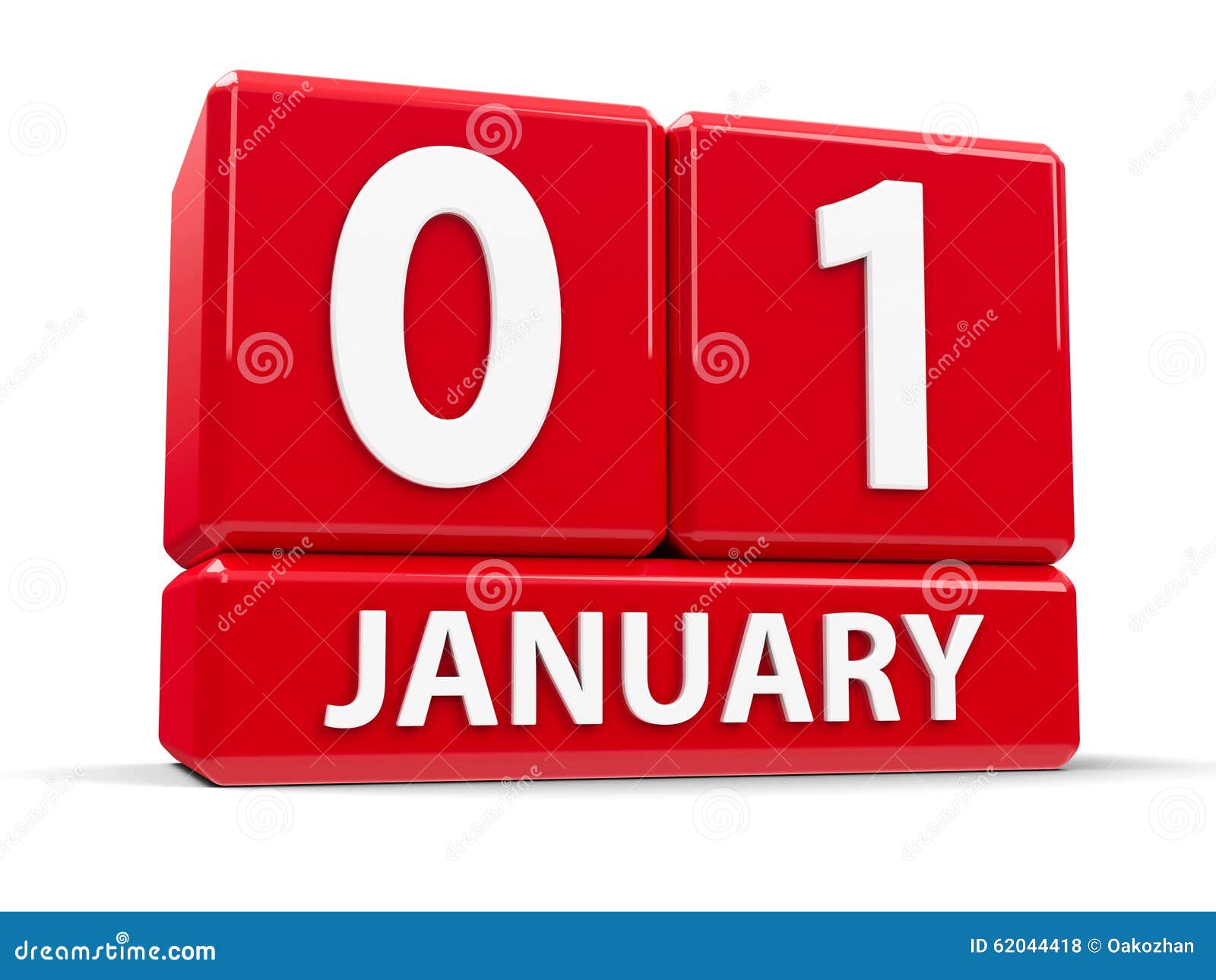 Cubes 1th January stock illustration. Illustration of start - 62044418