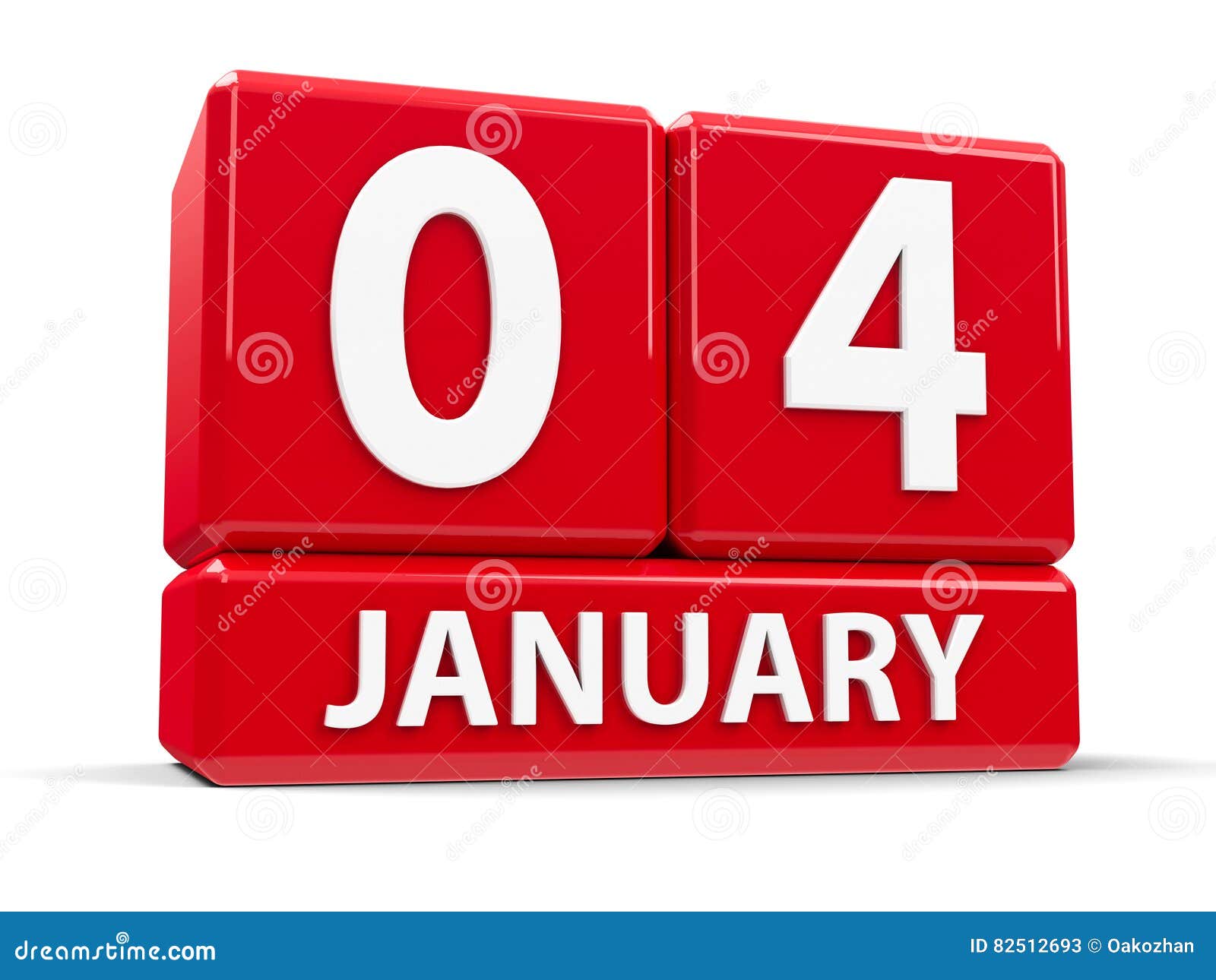 Cubes 4th January stock illustration. Illustration of render - 82512693