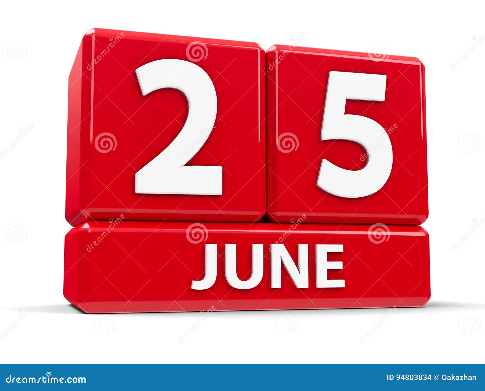 Cubes 25th June stock illustration. Illustration of number - 94803034