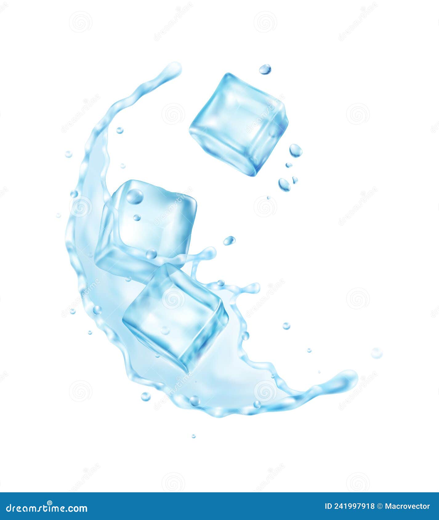 Ice Cubes With Water Drops On Transparent Background. Frozen Ice Cubes ...