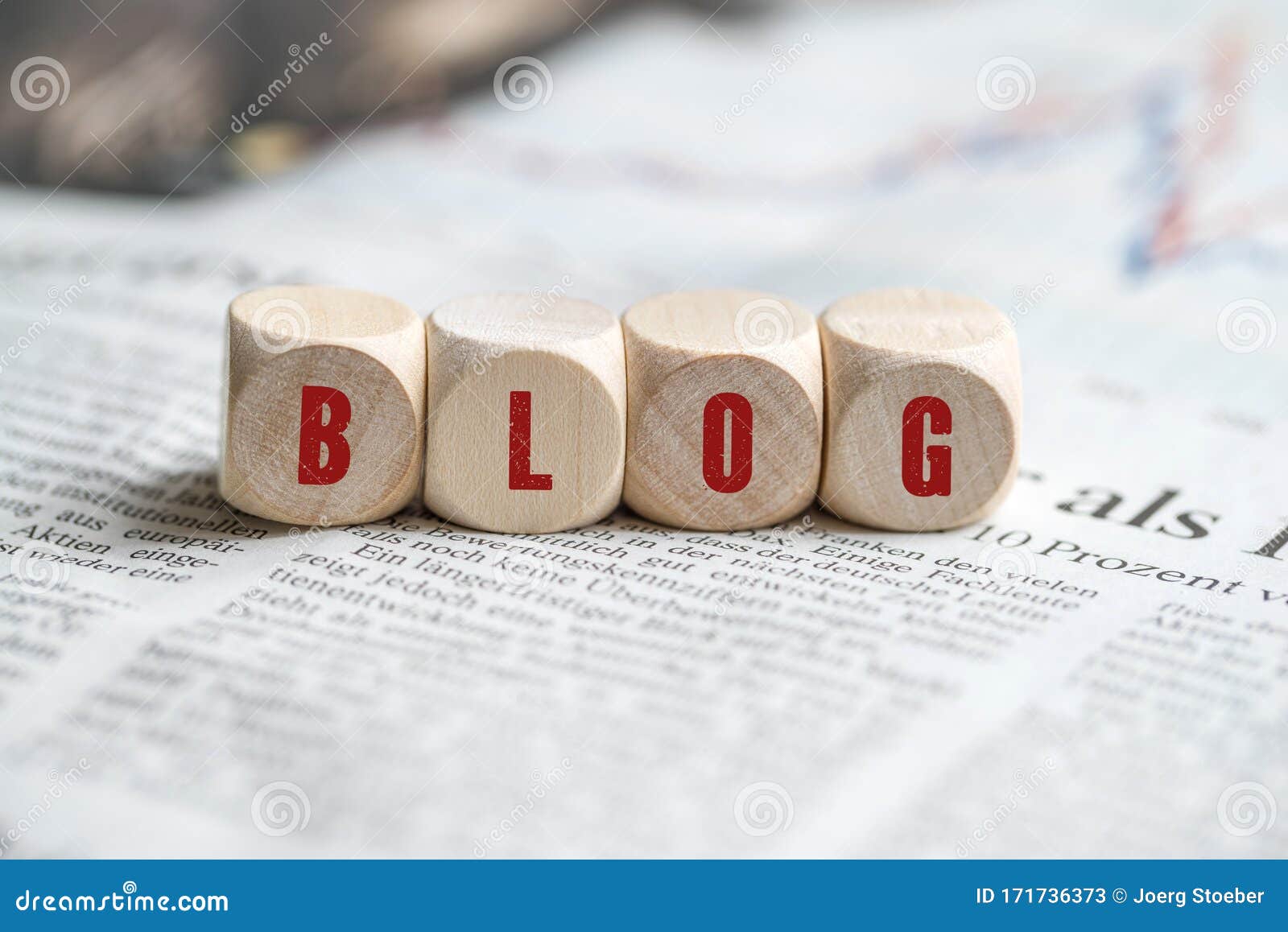 Cubes with the word blog stock image. Image of digital - 171736373