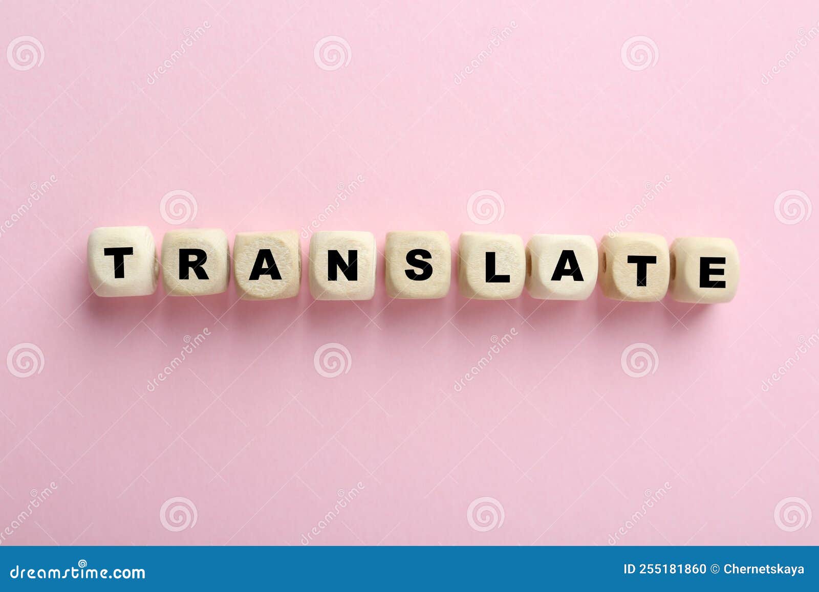 Cubes with Word Translate on Background, Top View Stock Photo - Image ...