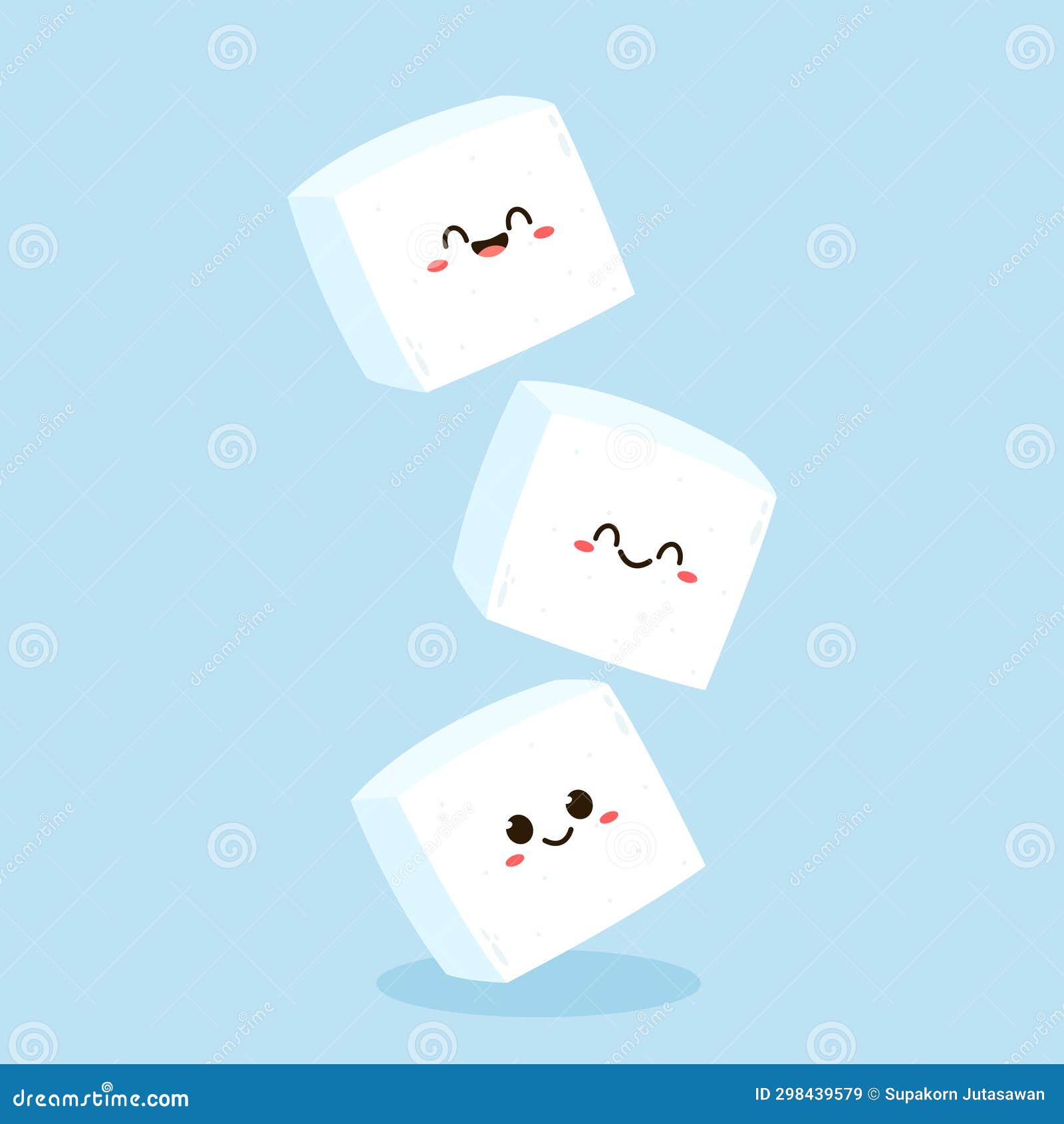 Sugar Bar for Cafe Concept Vector Illustration. Sugar Cube Stack Stock ...