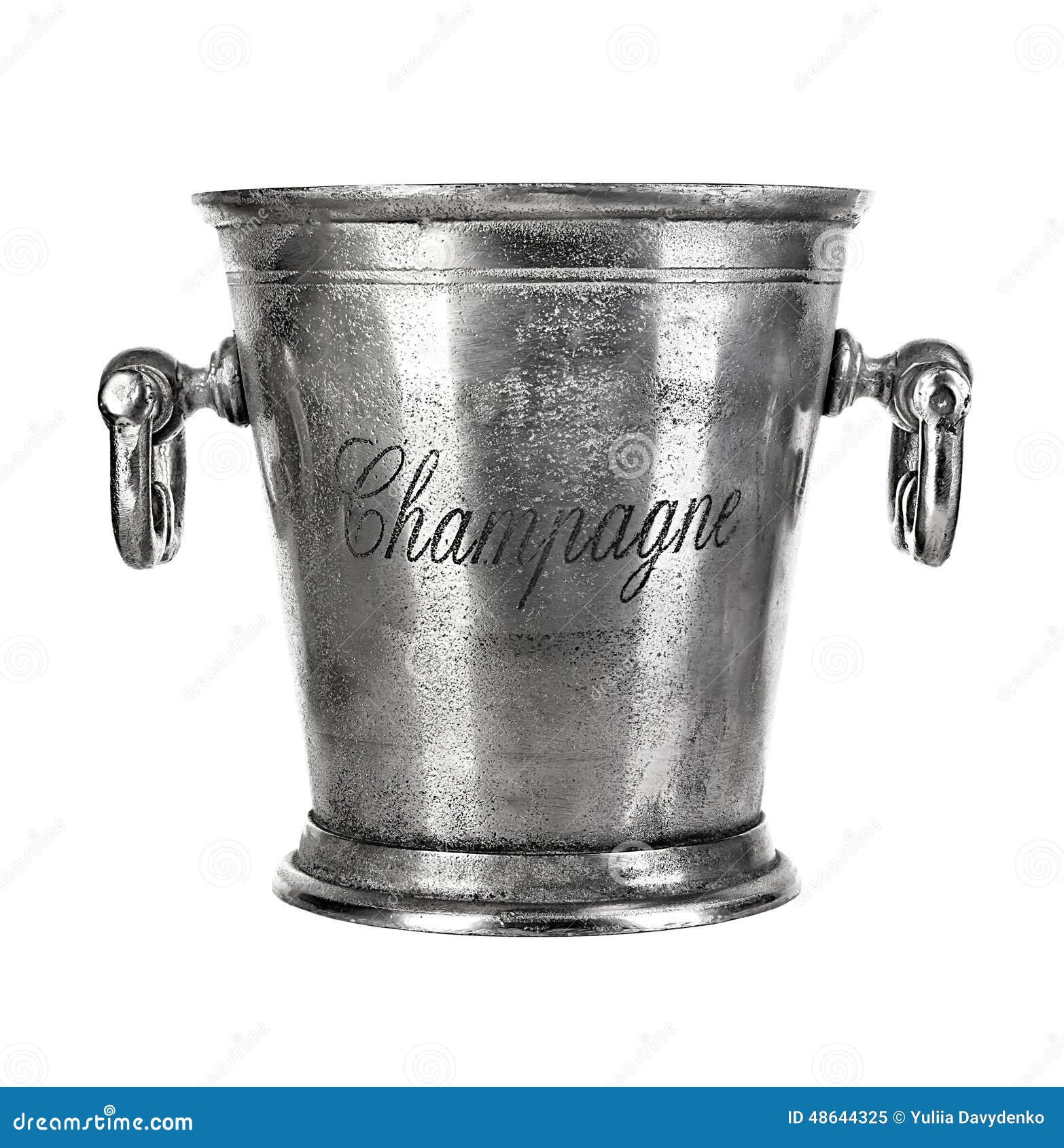 Cubeta De Champagne, Completa Com O Gelo Isolado No Branco Imagem de ...