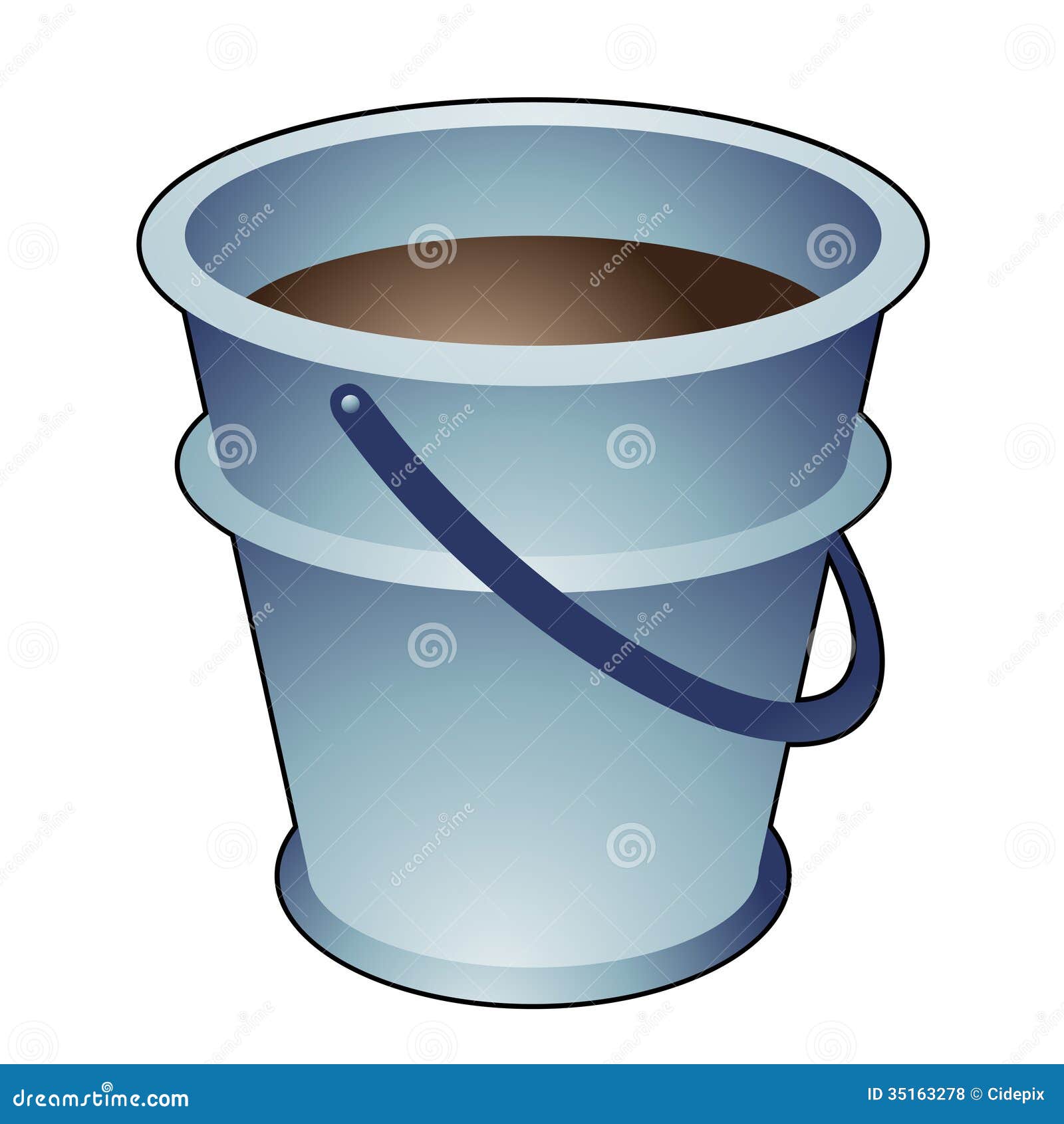 Cubeta Dos Desenhos Animados Ilustração do Vetor - Ilustração de ...