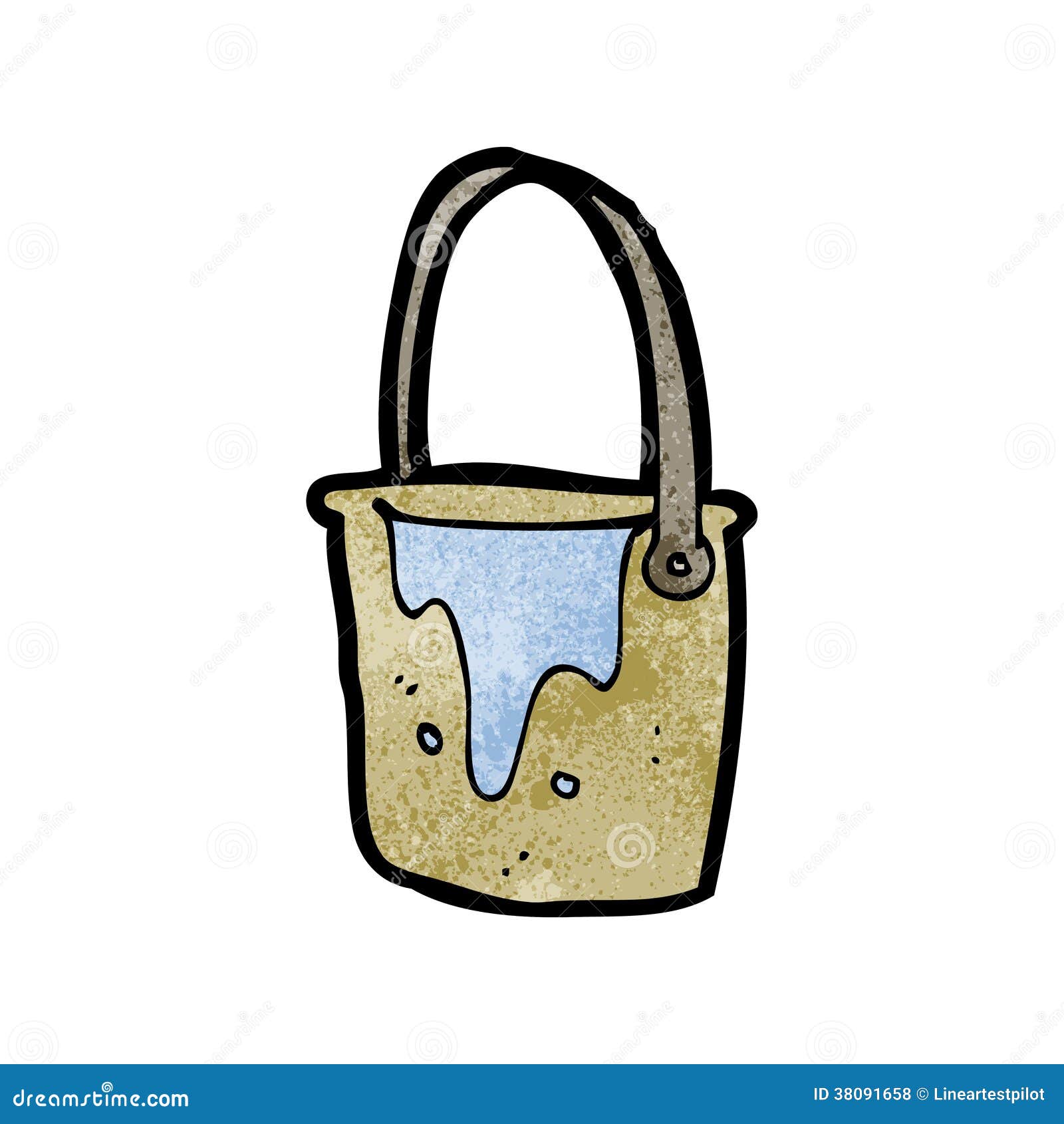 Cubeta Dos Desenhos Animados Ilustração do Vetor - Ilustração de retro ...