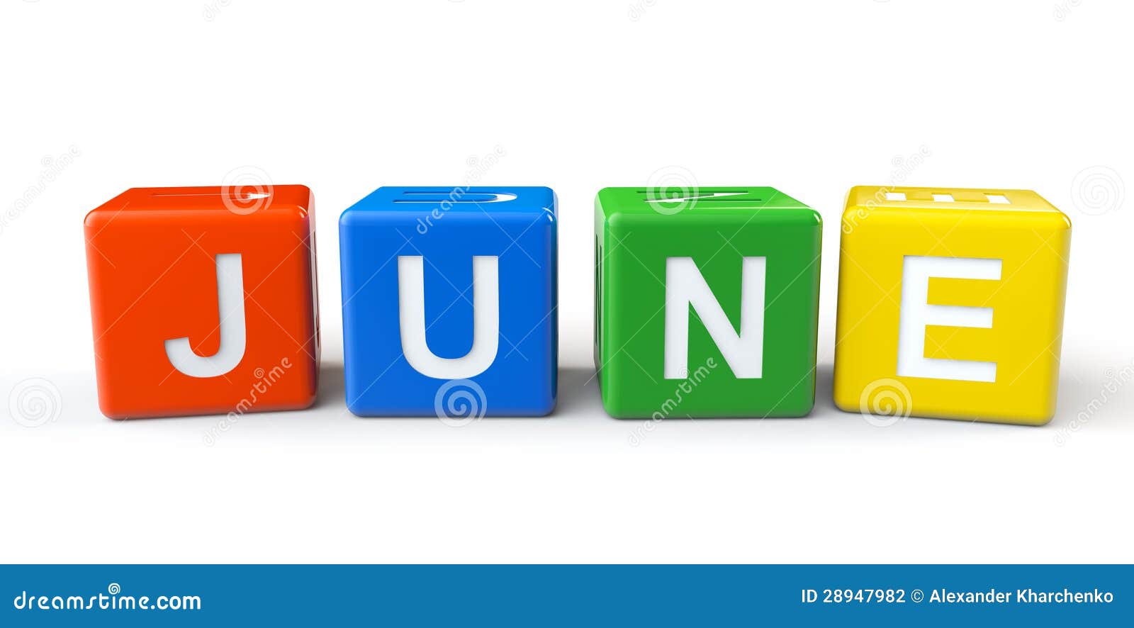 Cubi Con Il Segno Di Giugno Illustrazione di Stock - Illustrazione di ...