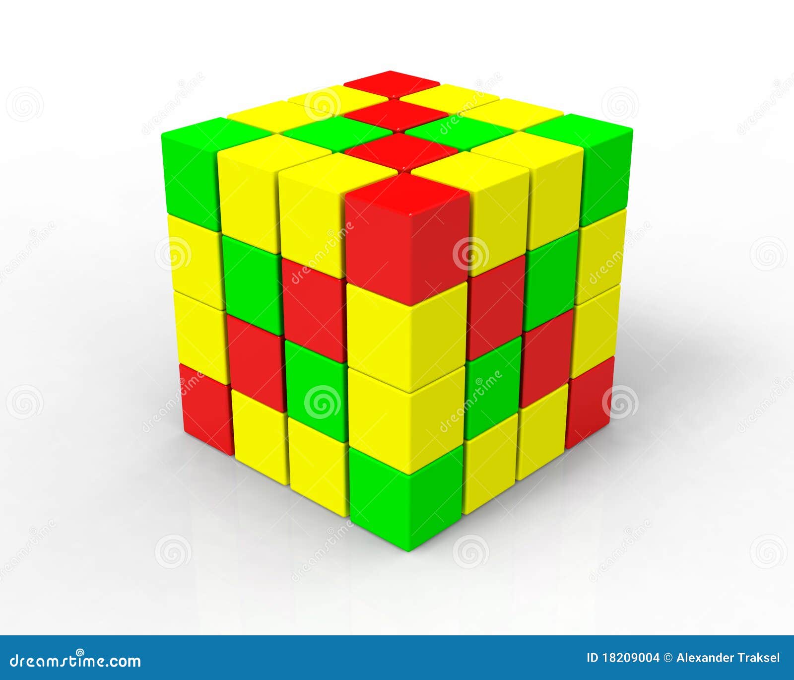 Cubi Di Colore 3d Su Bianco Illustrazione di Stock - Illustrazione di ...