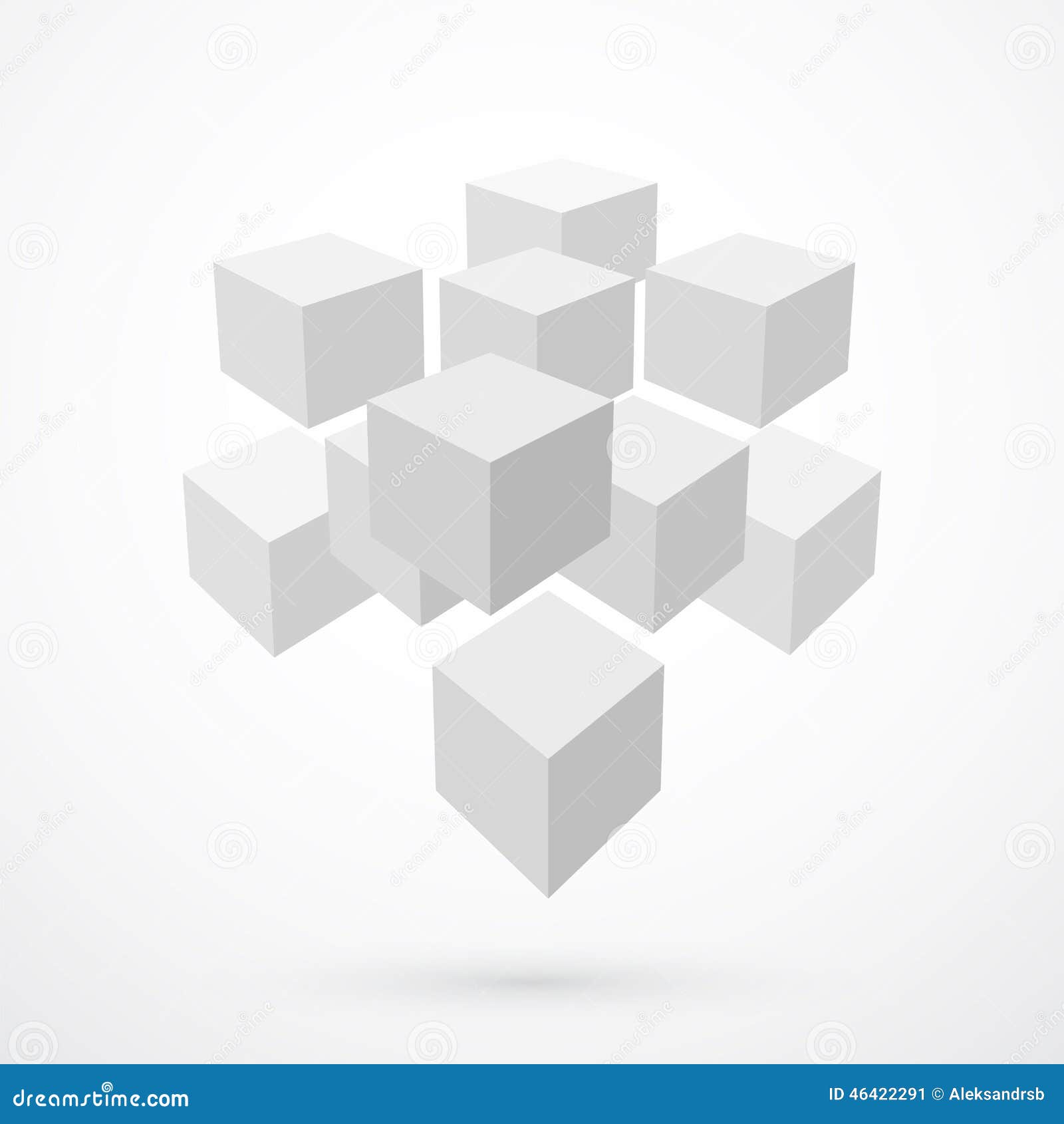 Cubi, fondo astratto illustrazione vettoriale. Illustrazione di ...