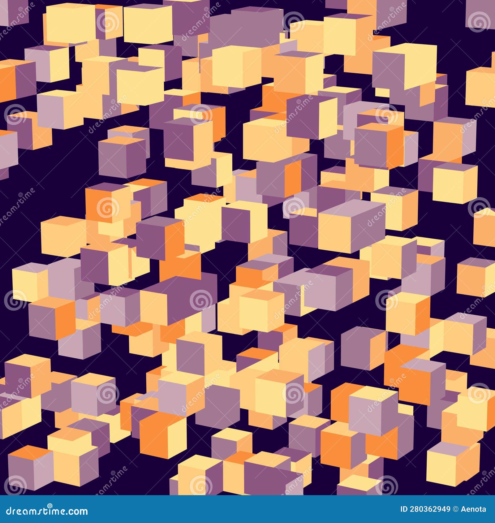 Cubic 3D Pixel Art for Design Project Stock Vector - Illustration of ...