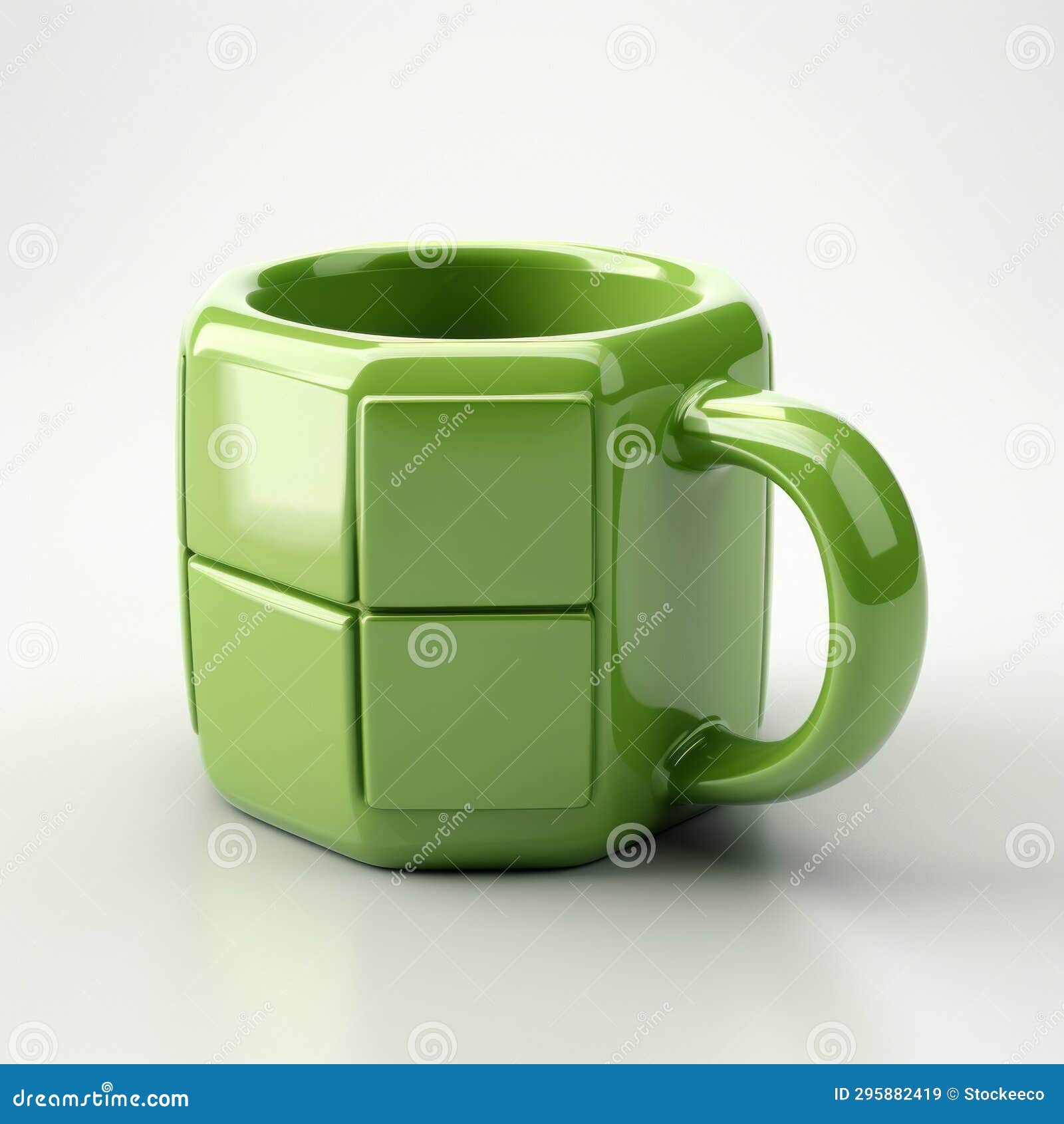 Cube Green 3d Art Mug: Subtle Satire and Clever Humor Stock ...