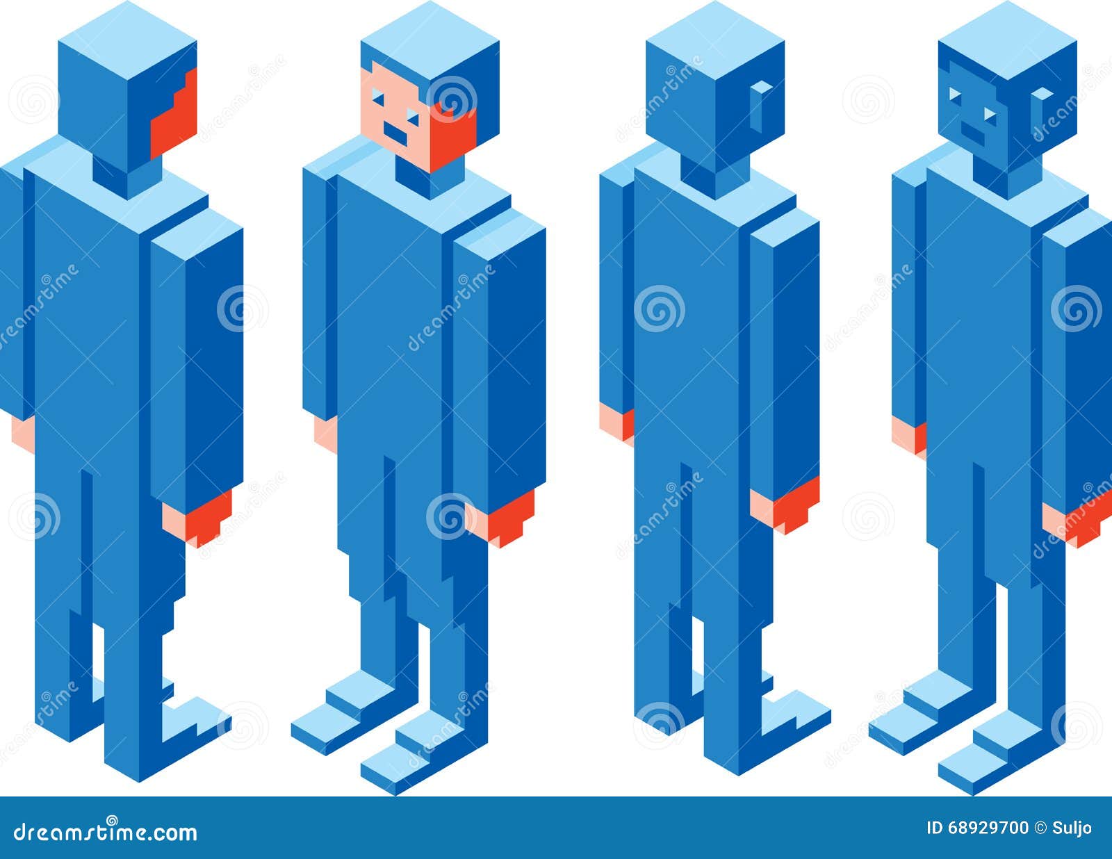 Cubic Character stock vector. Illustration of robot, chat - 68929700
