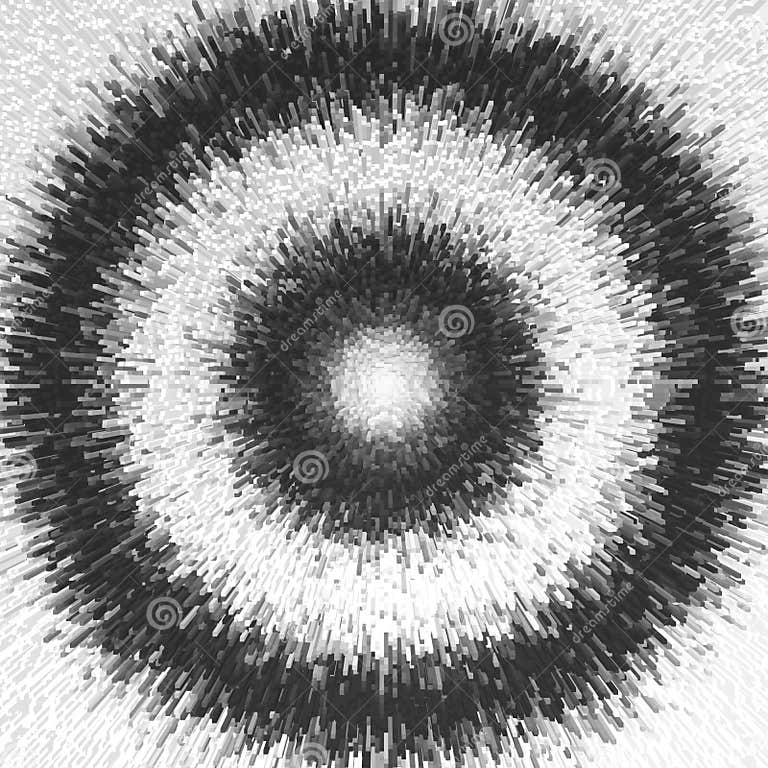 Cubic Circle Black and White Morphing Triangle Halftone Grid Gradient ...