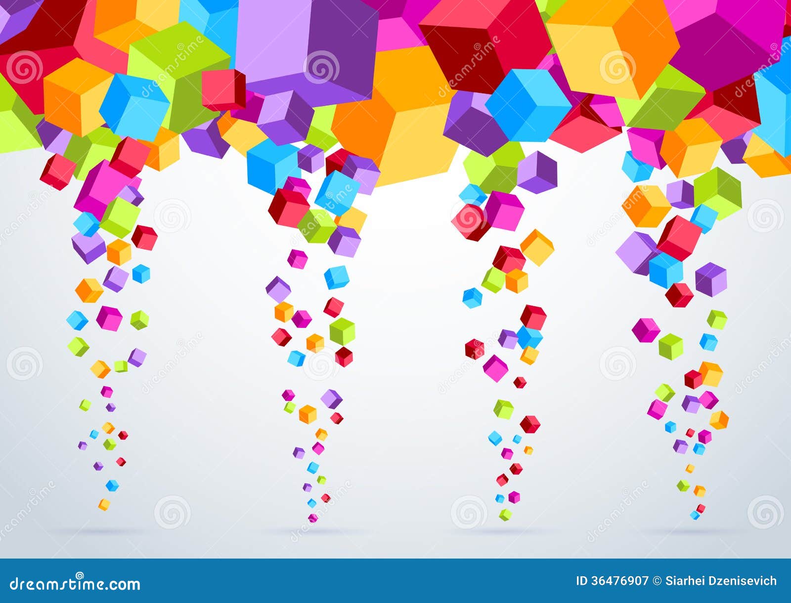 Cubic Colorful Background Template Stock Vector - Illustration of ...