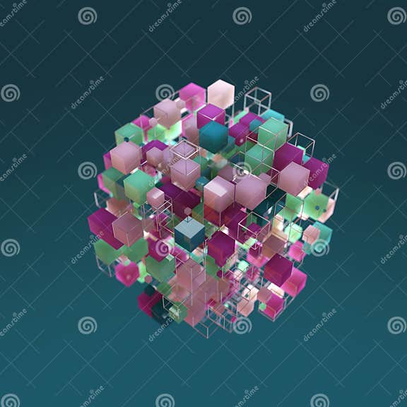 Cubic columns background stock illustration. Illustration of square ...