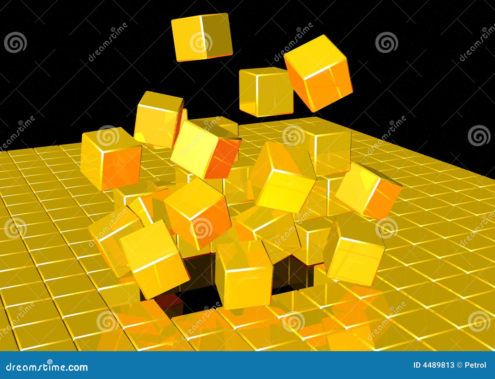 Cubic explosion stock illustration. Illustration of anarchy - 4489813