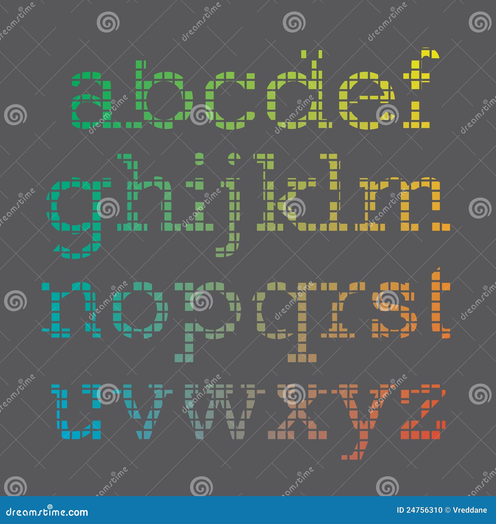 Cubic Font stock vector. Illustration of point, type - 24756310