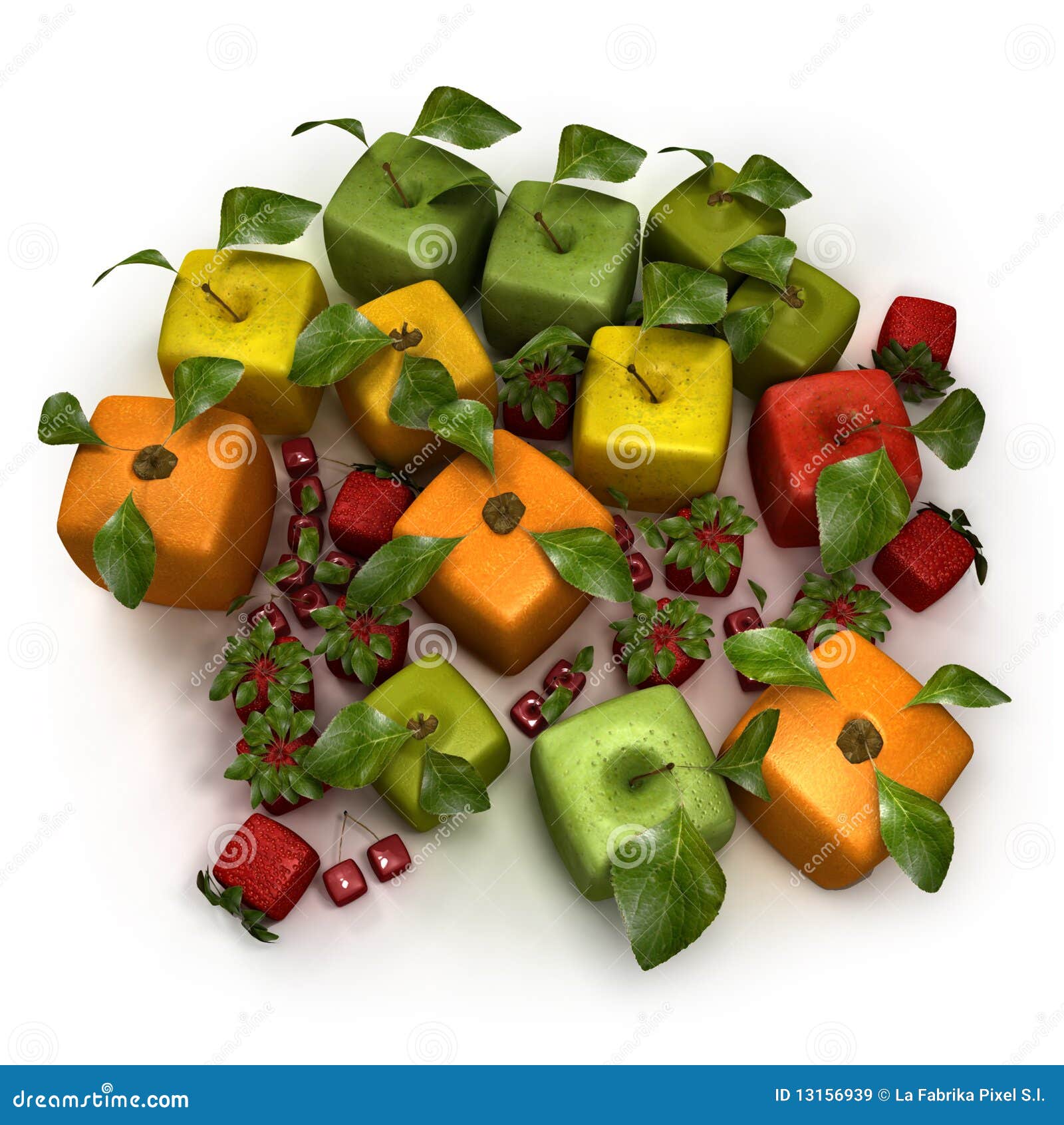 Cubic Fruit Collage Royalty-Free Stock Photography | CartoonDealer.com ...