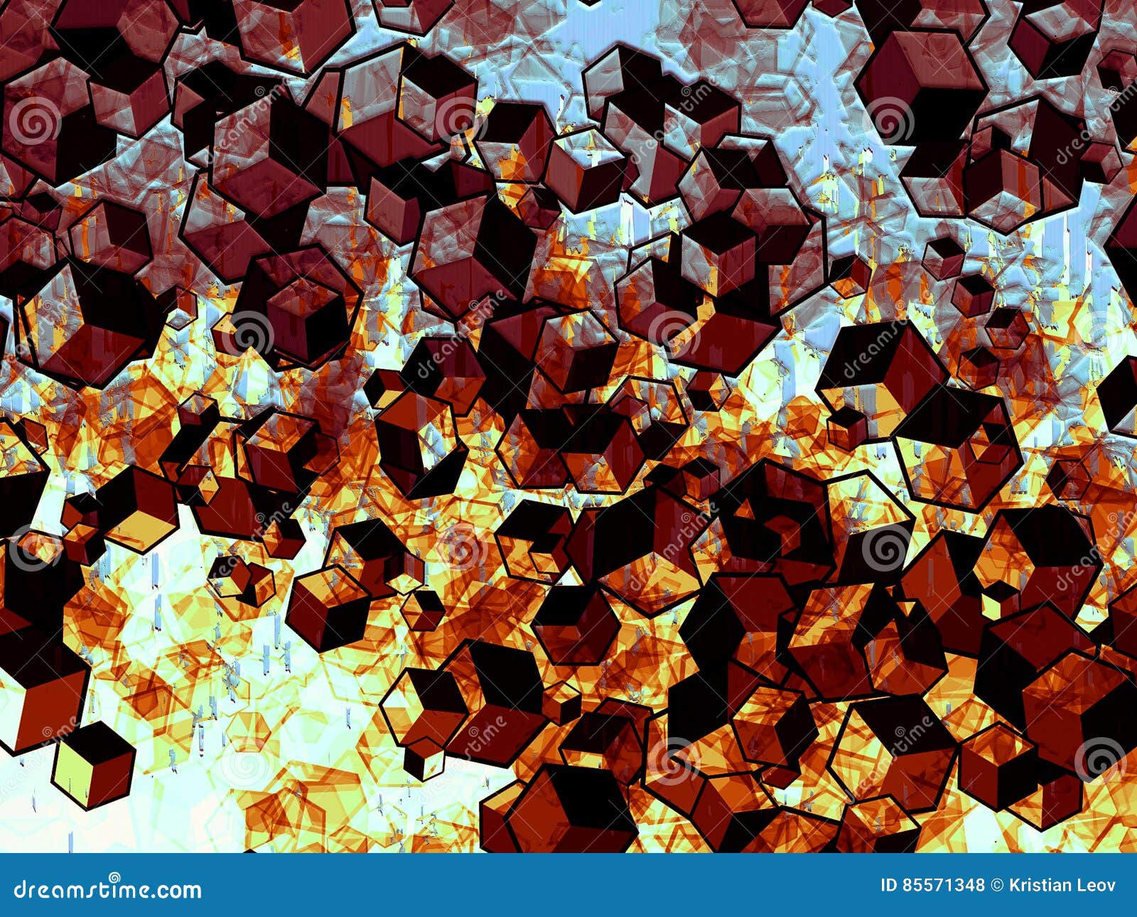 Cubic galaxy stock illustration. Illustration of abstraction - 85571348