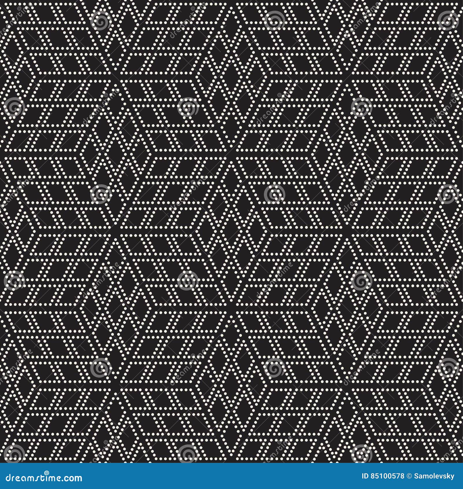 Cubic Grid Tiling Endless Stylish Texture. Vector Seamless Black and ...