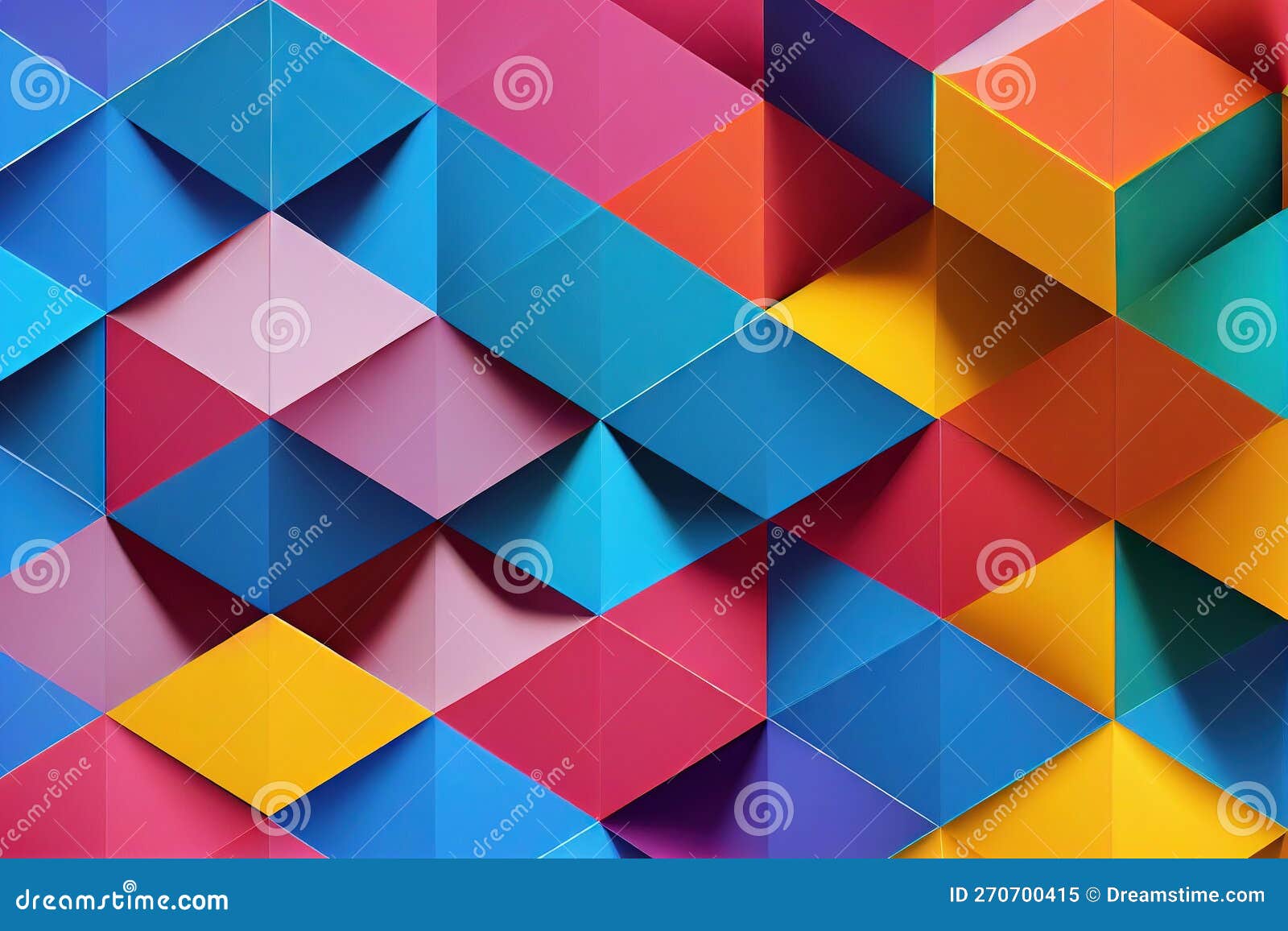 Cubic Installation with Multi-colored Faces for Abstract Colorful ...
