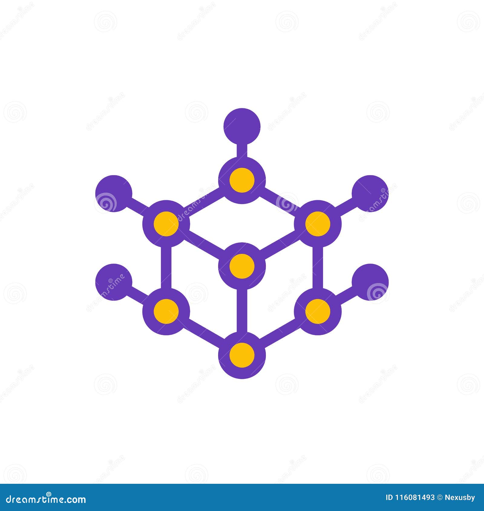Cubical Atom Network Stock Illustration | CartoonDealer.com #83301736