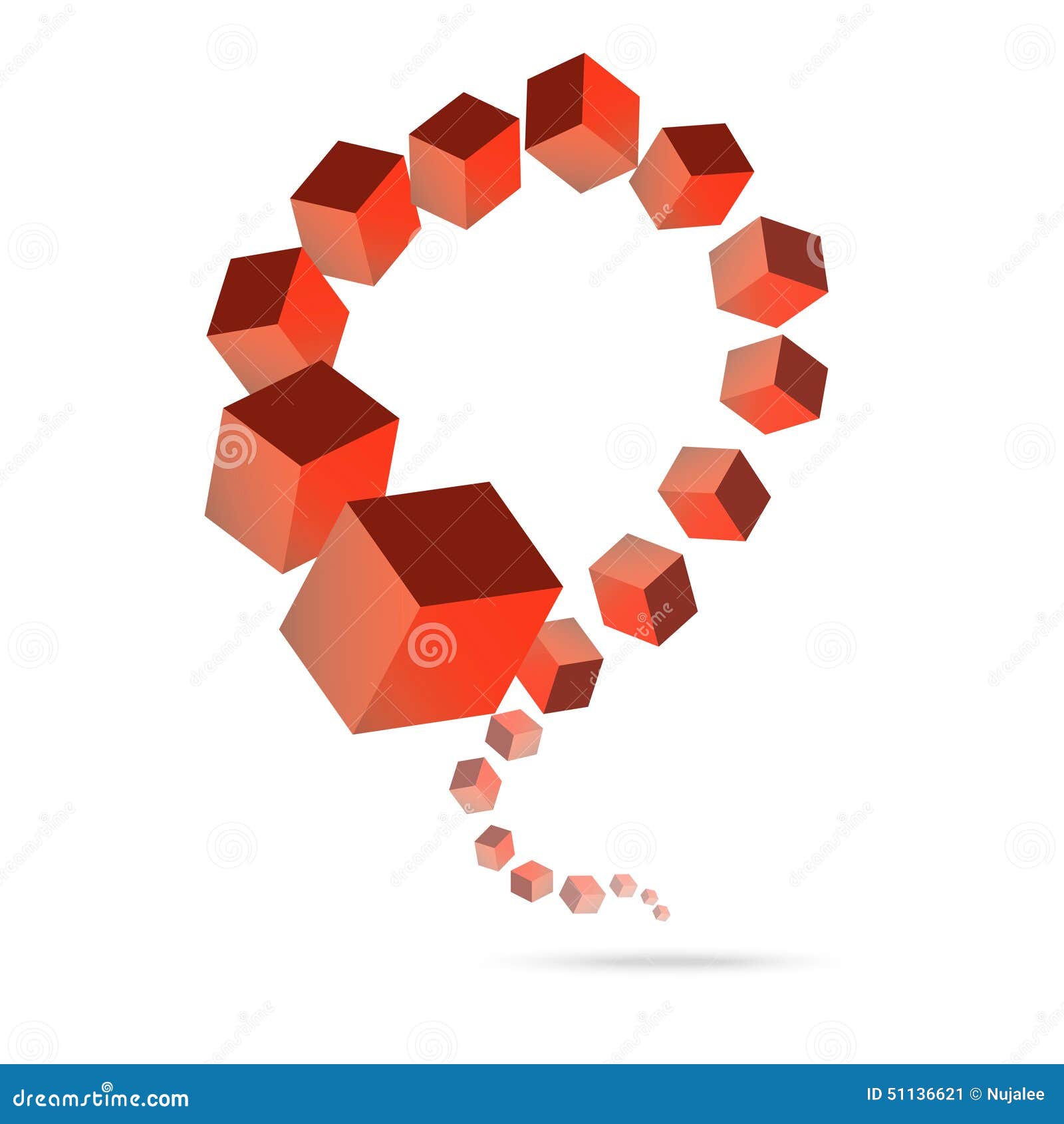 Cubic shape illustration stock illustration. Illustration of shape ...